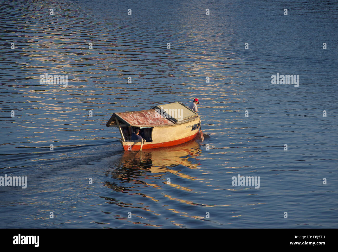 Small paddle ferry Sarawak River Kuching Sarawak Malaysia Stock Photo ...