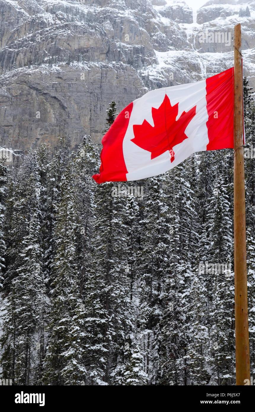Banff snow flag hi-res stock photography and images - Alamy