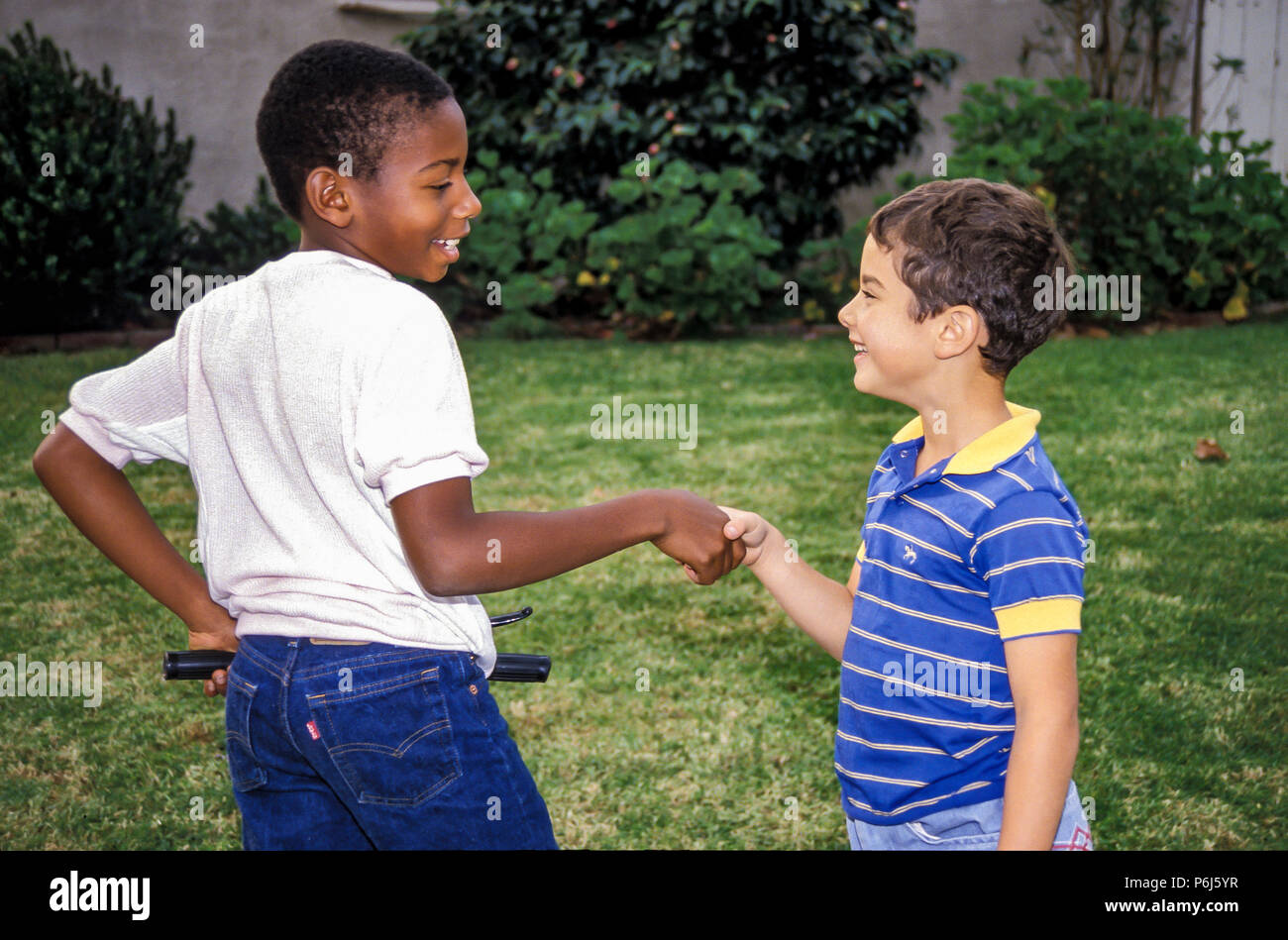 Two Children Shaking Hands