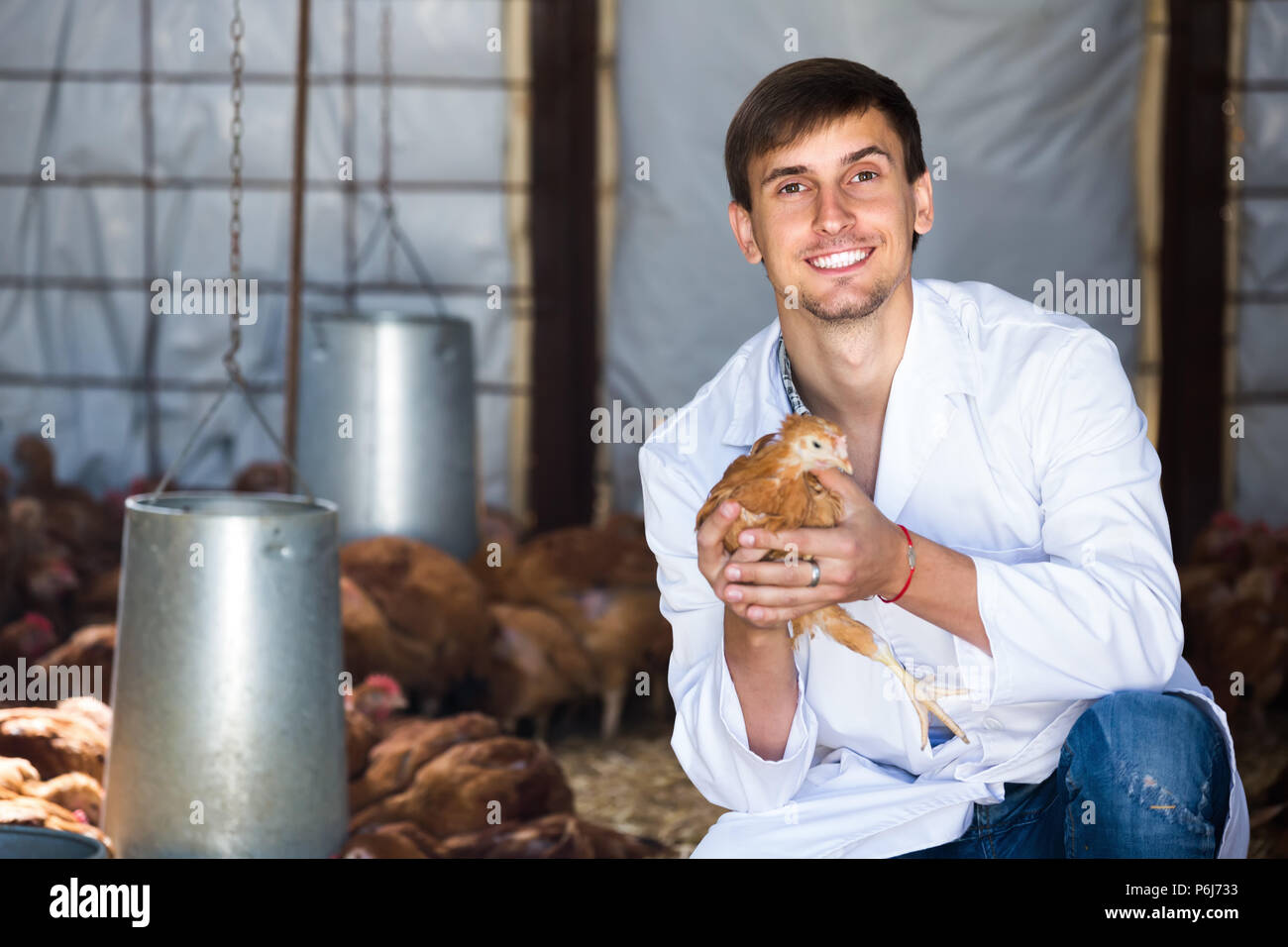 Young positive veterinarian smiling hi-res stock photography and images ...