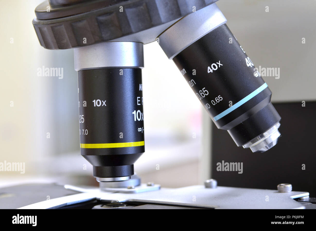 a microscope in laboratory room Stock Photo - Alamy