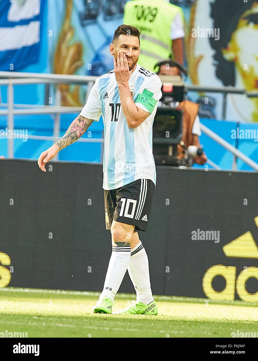 Kazan, Russia, June 30, 2018 Lionel MESSI, Argentina 10 sad ...
