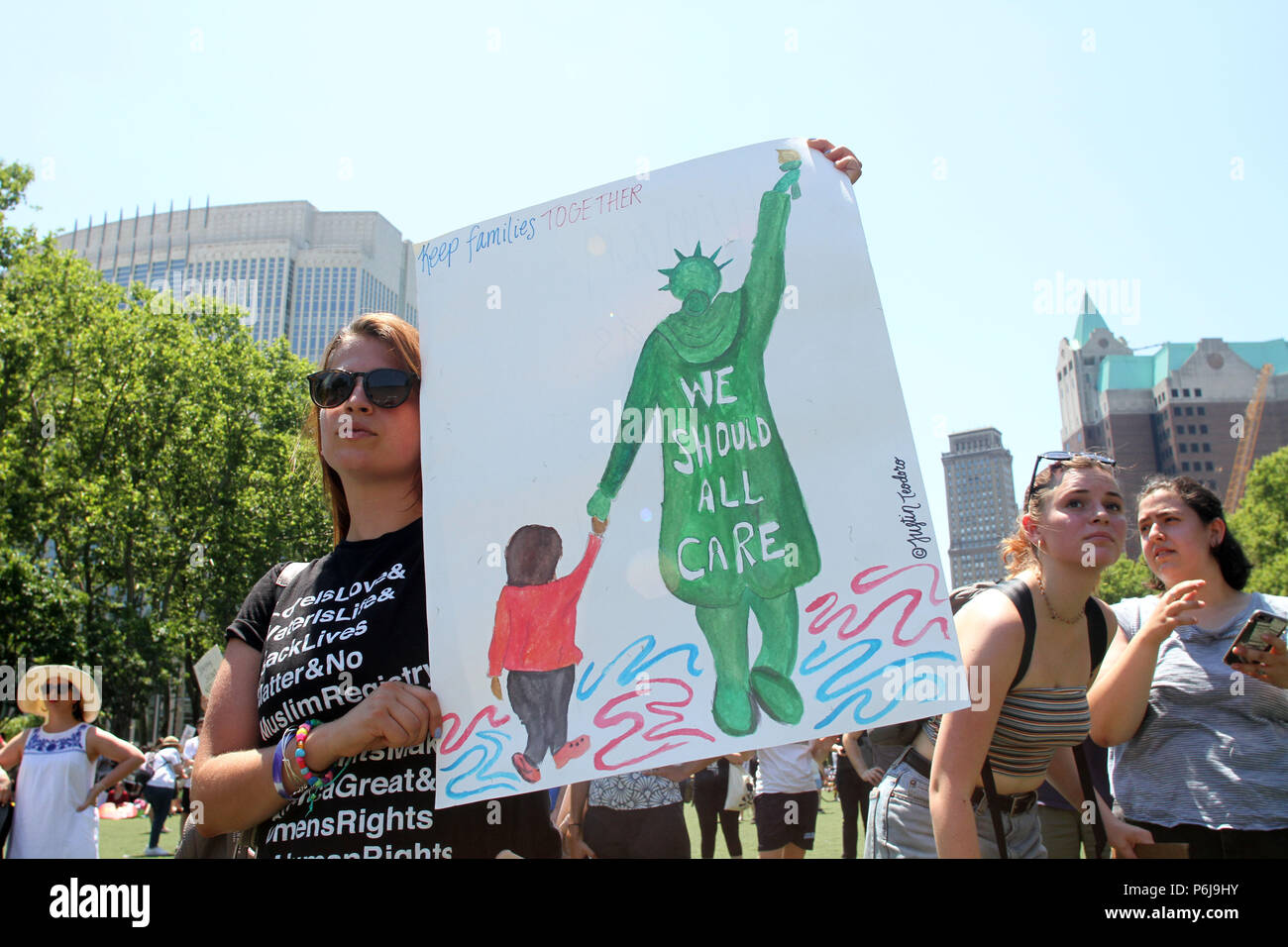 New York, New York, USA. 30th June, 2018. Family separation protestors ...