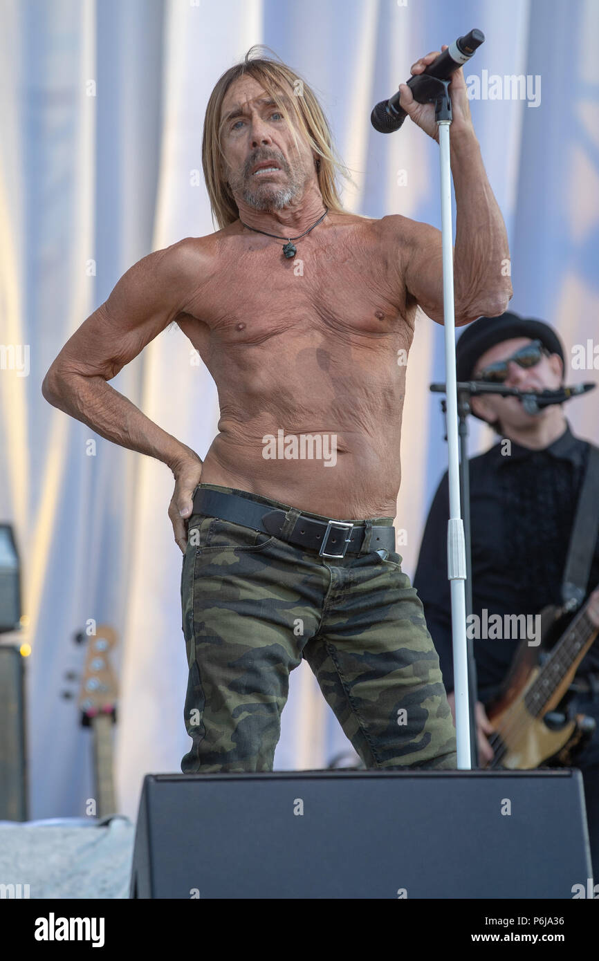 Finsbury park, UK. 30th June, 2018, American singer, songwriter Iggy ...