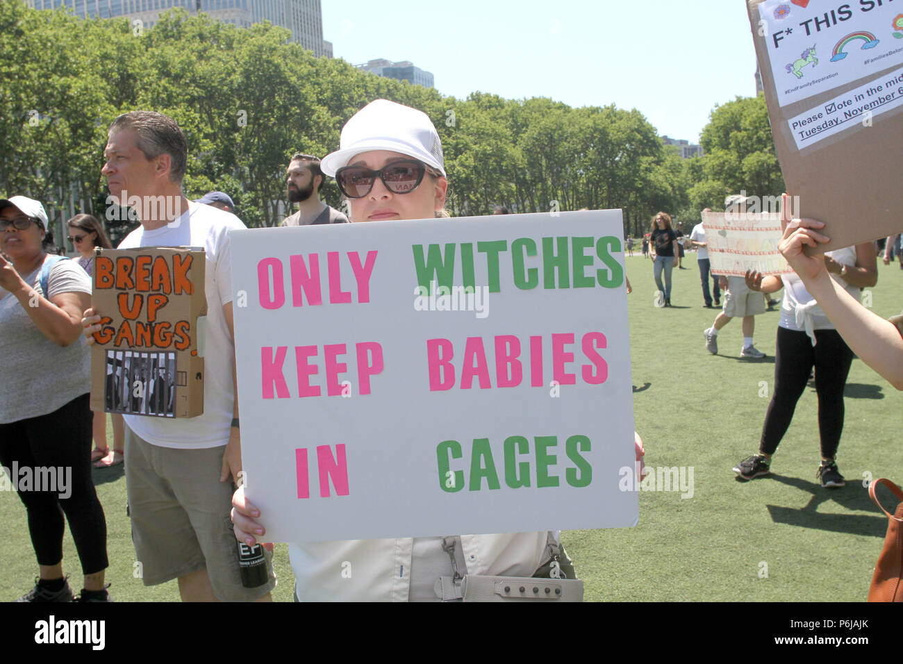 New York, New York, USA. 30th June, 2018. Family separation protestors ...