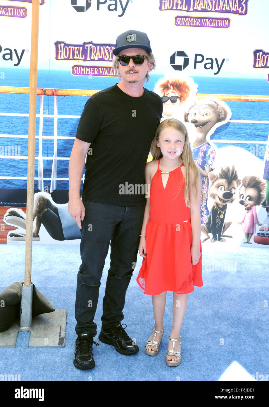 Los Angeles, USA. 30th Jun, 2018. (L-R) Actor David Spade and daughter ...