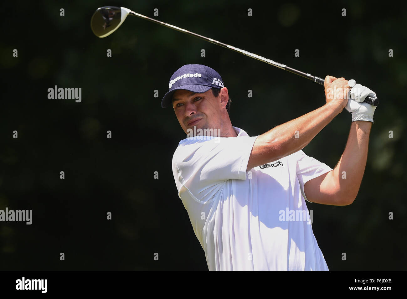 JUNE 30, 2018 - Johnson Wagner (USA) tees off at number eight hole ...