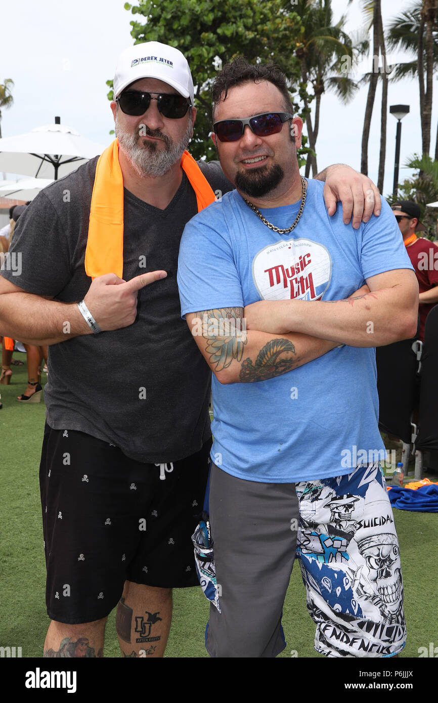 MIAMI BEACH, FL - JUNE 30: Joey Fatone, Chris Kirkpatrick from NSYNC at ...