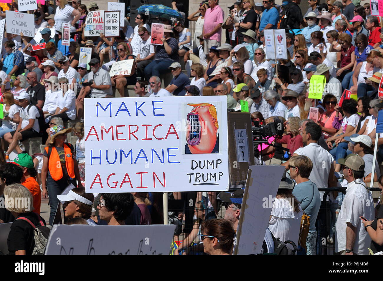 Denver, Colorado, USA. 30th Jun, 2018. Thousands of anti-Trump ...