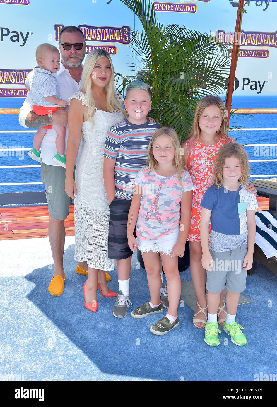 Westwood, Ca. 30th June, 2018. Tori Spelling, Dean McDermott, Stella ...