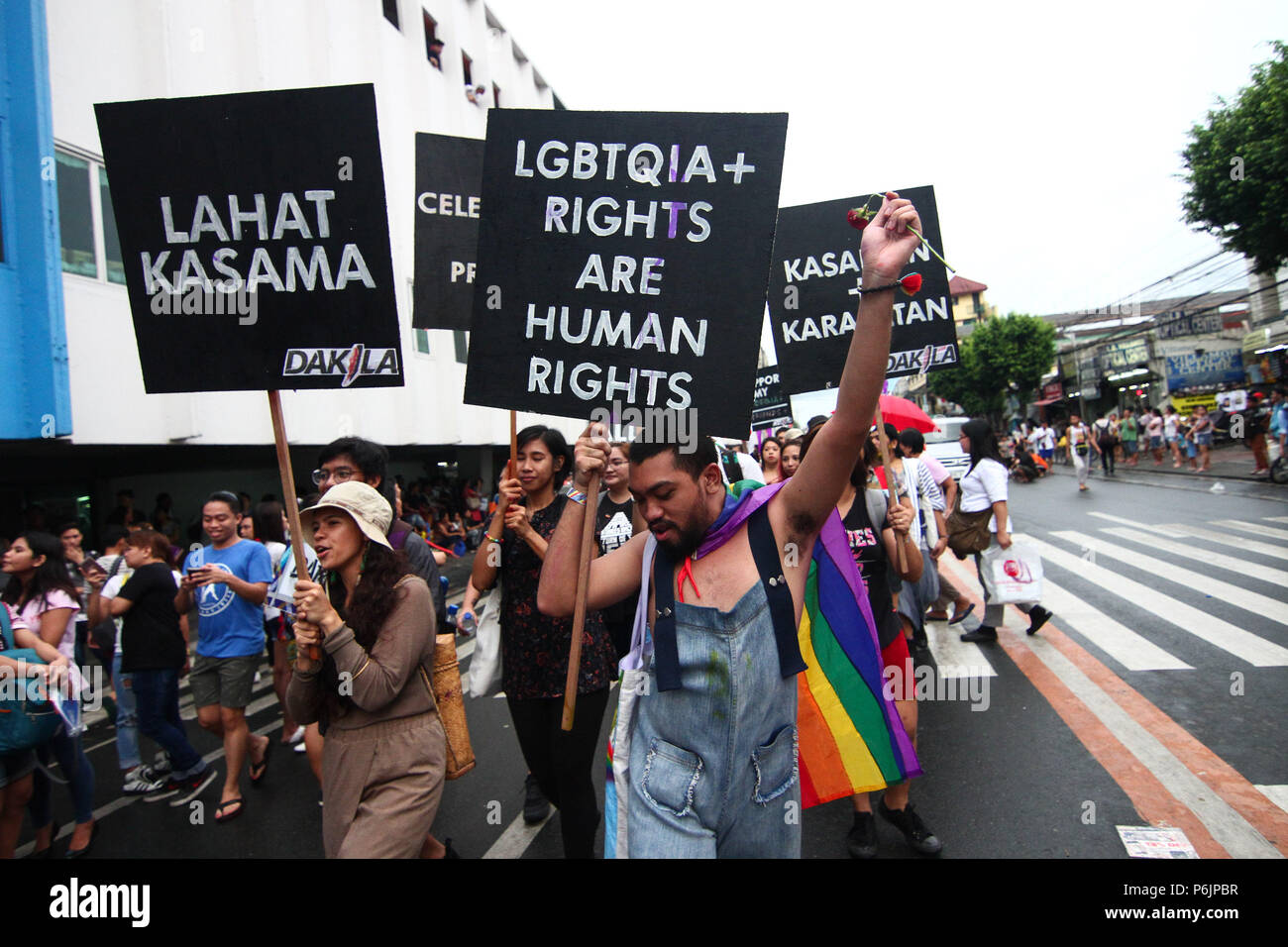 Gay pride march placard hi-res stock photography and images - Alamy