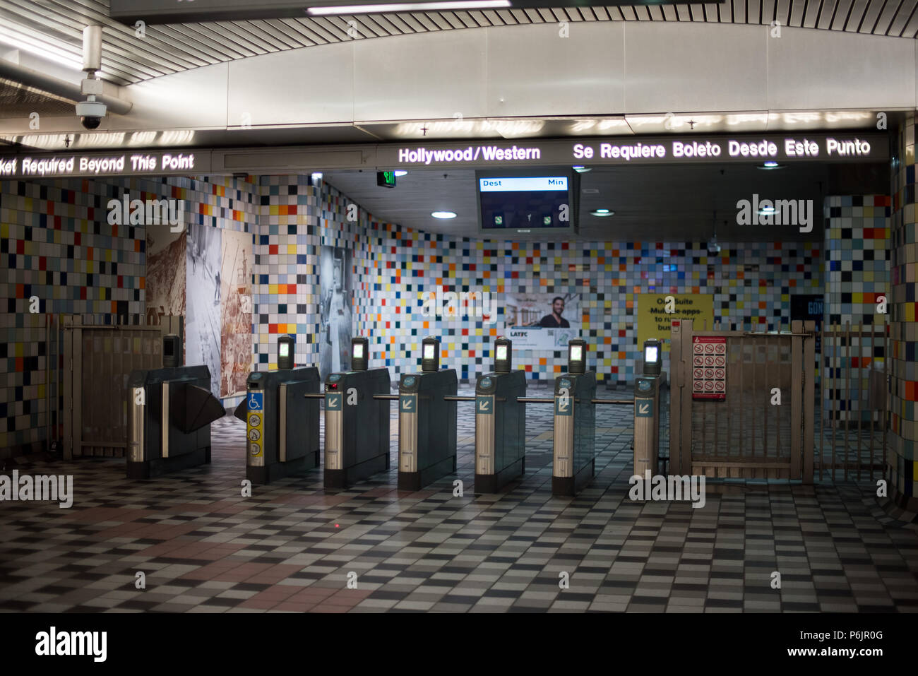 LOS ANGELES, CALIFORNIA - JUNE 29 2018: Hollywood/Western is a heavy ...