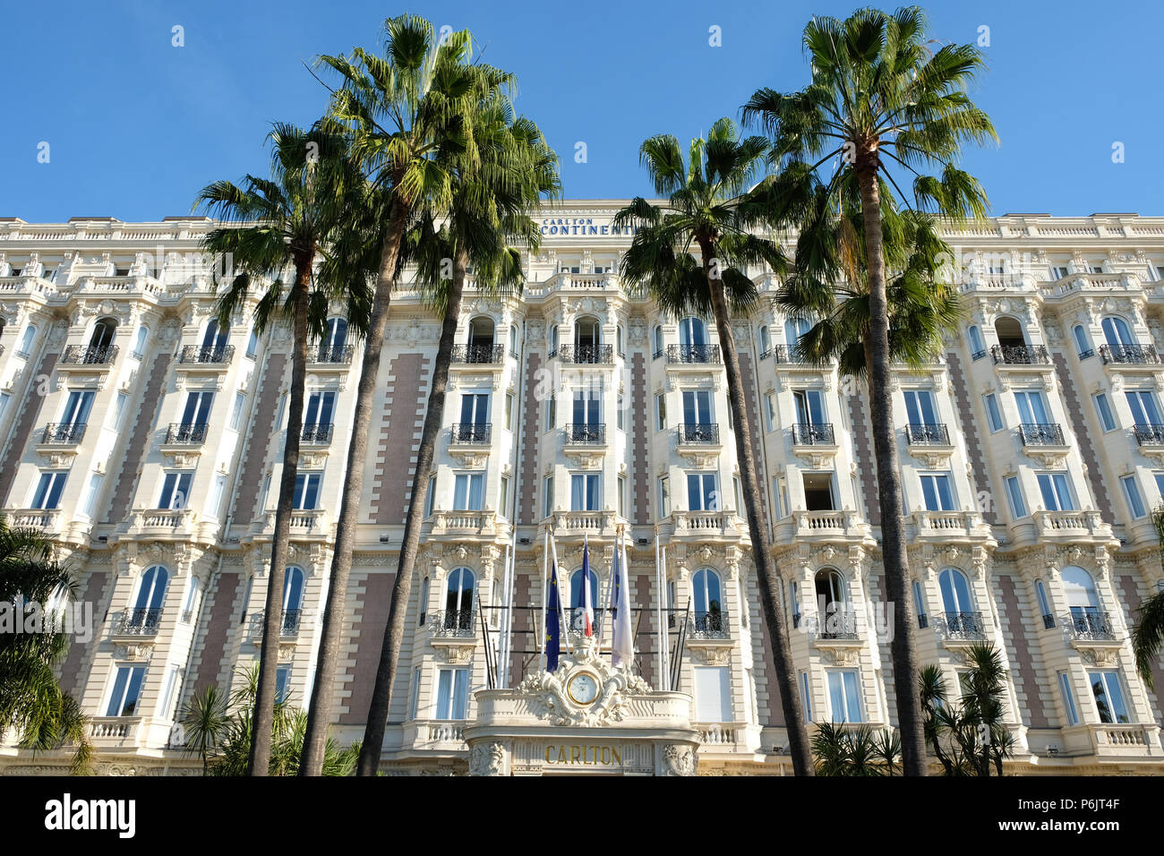 Cannes, France - October 25, 2017 : front view of the famous Carlton ...