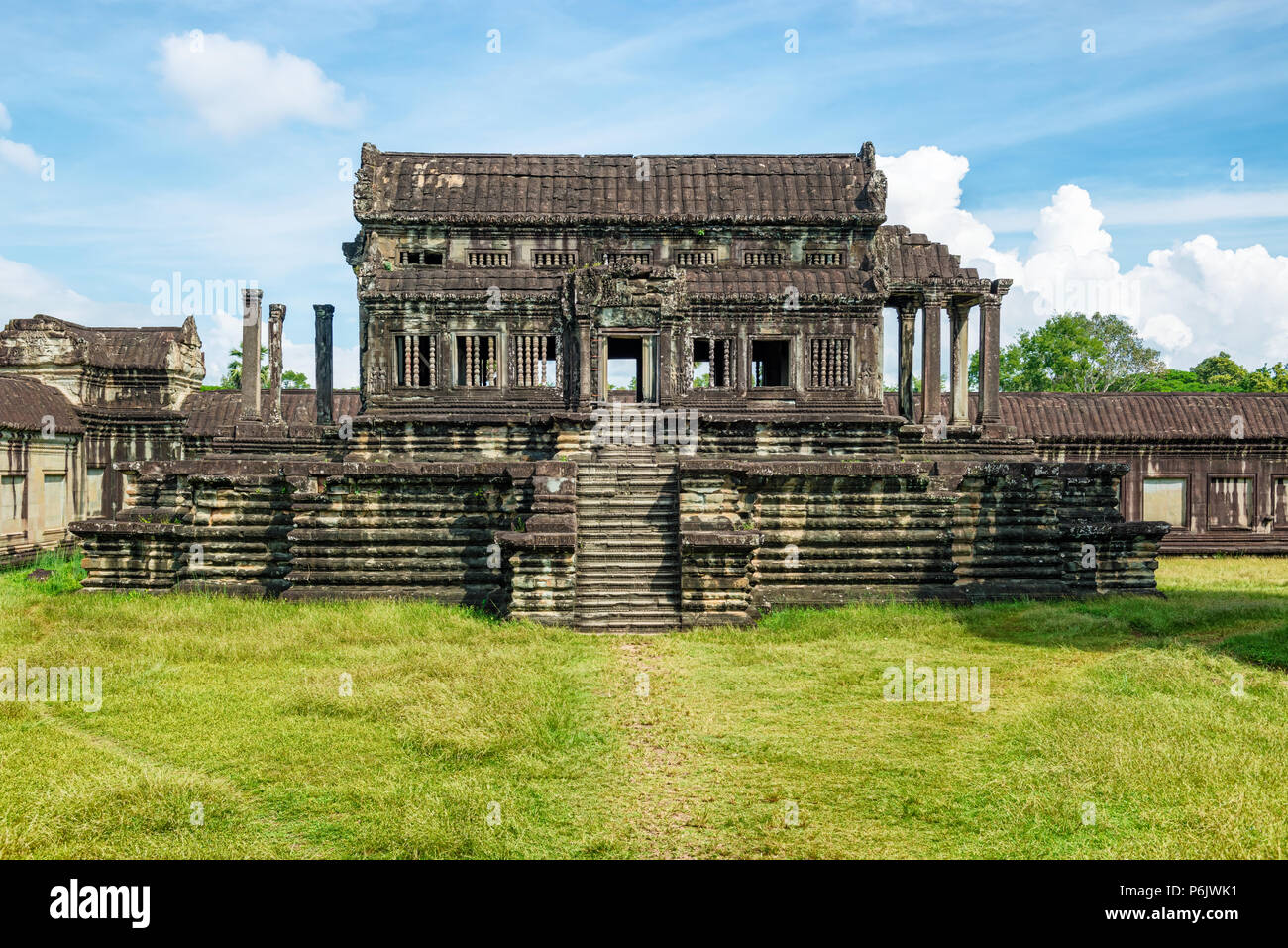 North Thousand God Library at Angkor Wat complex in Cambodia. It is the ...
