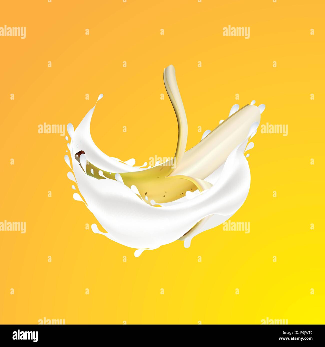 Milk splash realistic 3d Stock Vector Images - Alamy