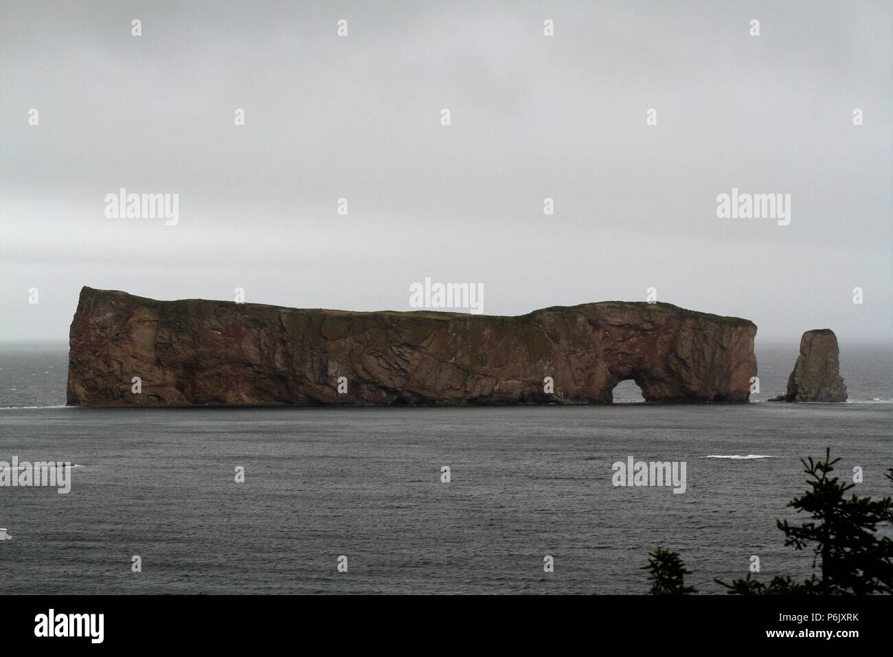 Perce Rock in Perce, Gaspe, Quebec Stock Photo - Alamy
