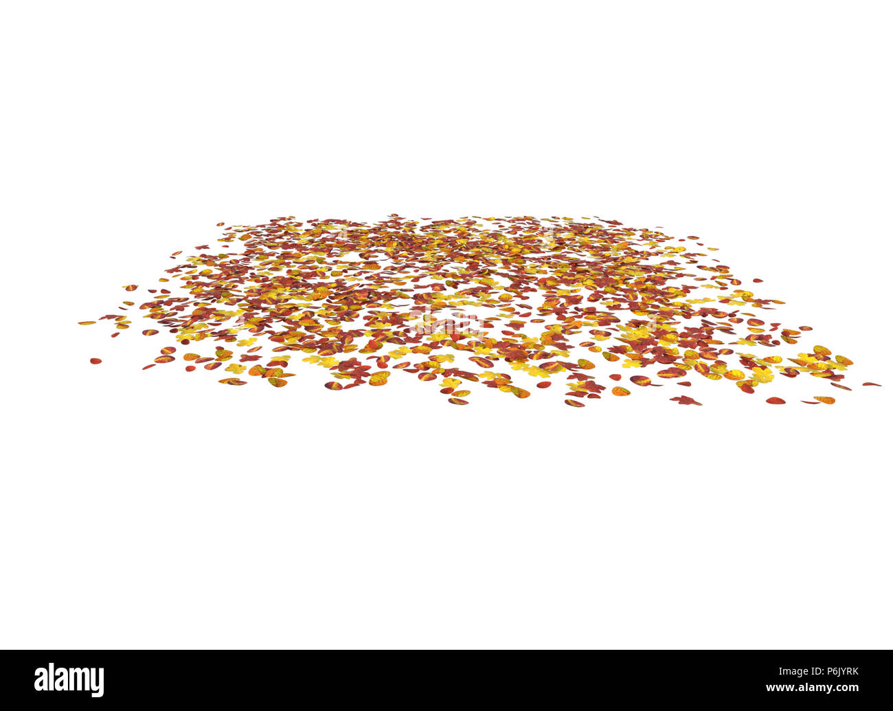 Falling Autumn Leaves isolated on white, 3d render Stock Photo - Alamy