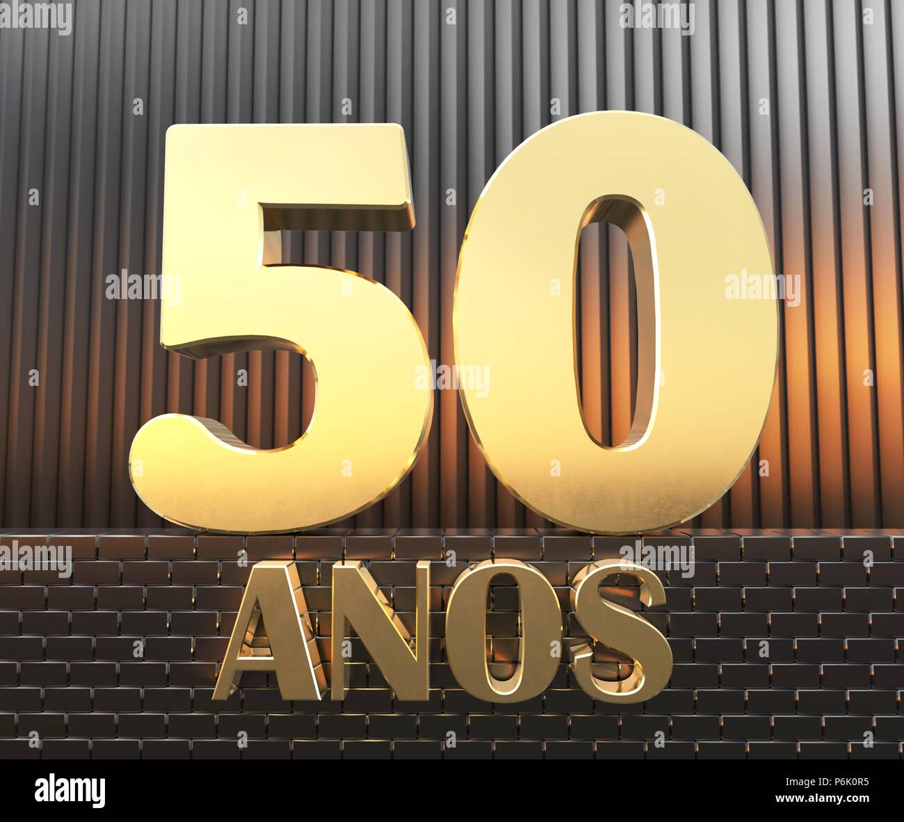 Golden number fifty (number 50) and the word "years" against the ...