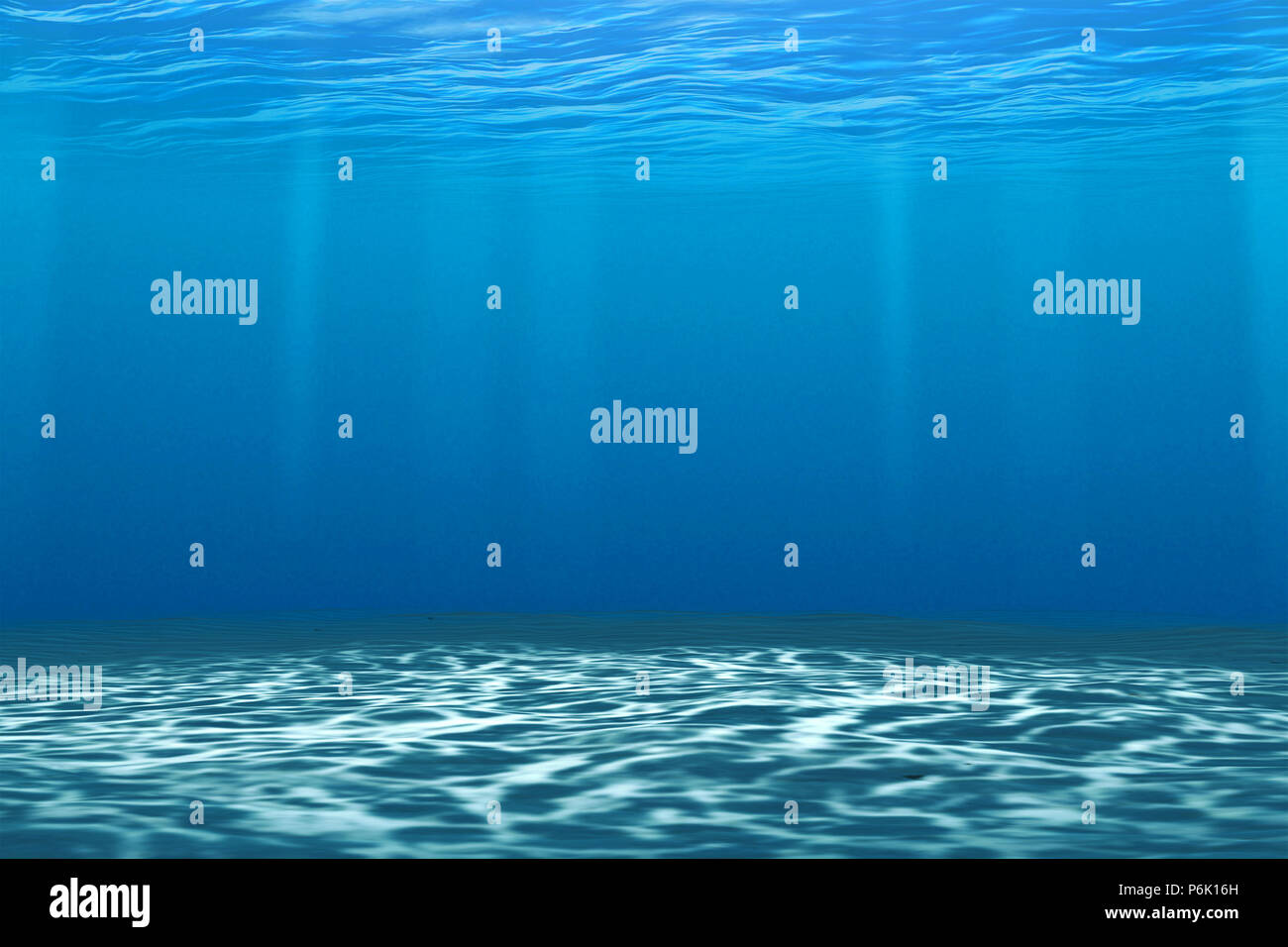 Underwater Ocean with sandy ocean floor, 3d render Stock Photo - Alamy