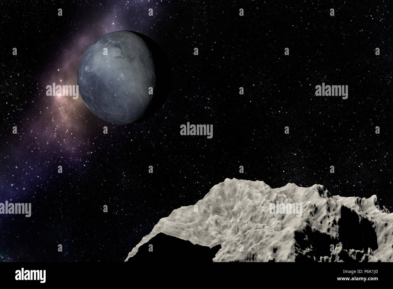 Unknown planet, stars and nebula in outer space Stock Photo - Alamy