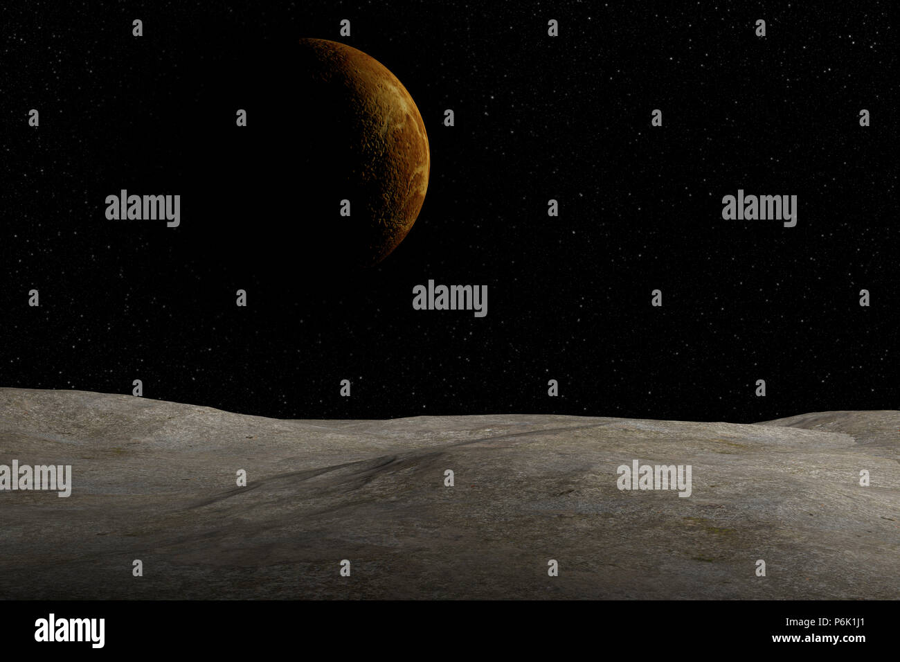 Unknown planet, stars and nebula in outer space Stock Photo - Alamy