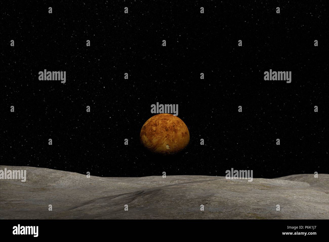 Unknown planet, stars and nebula in outer space Stock Photo - Alamy