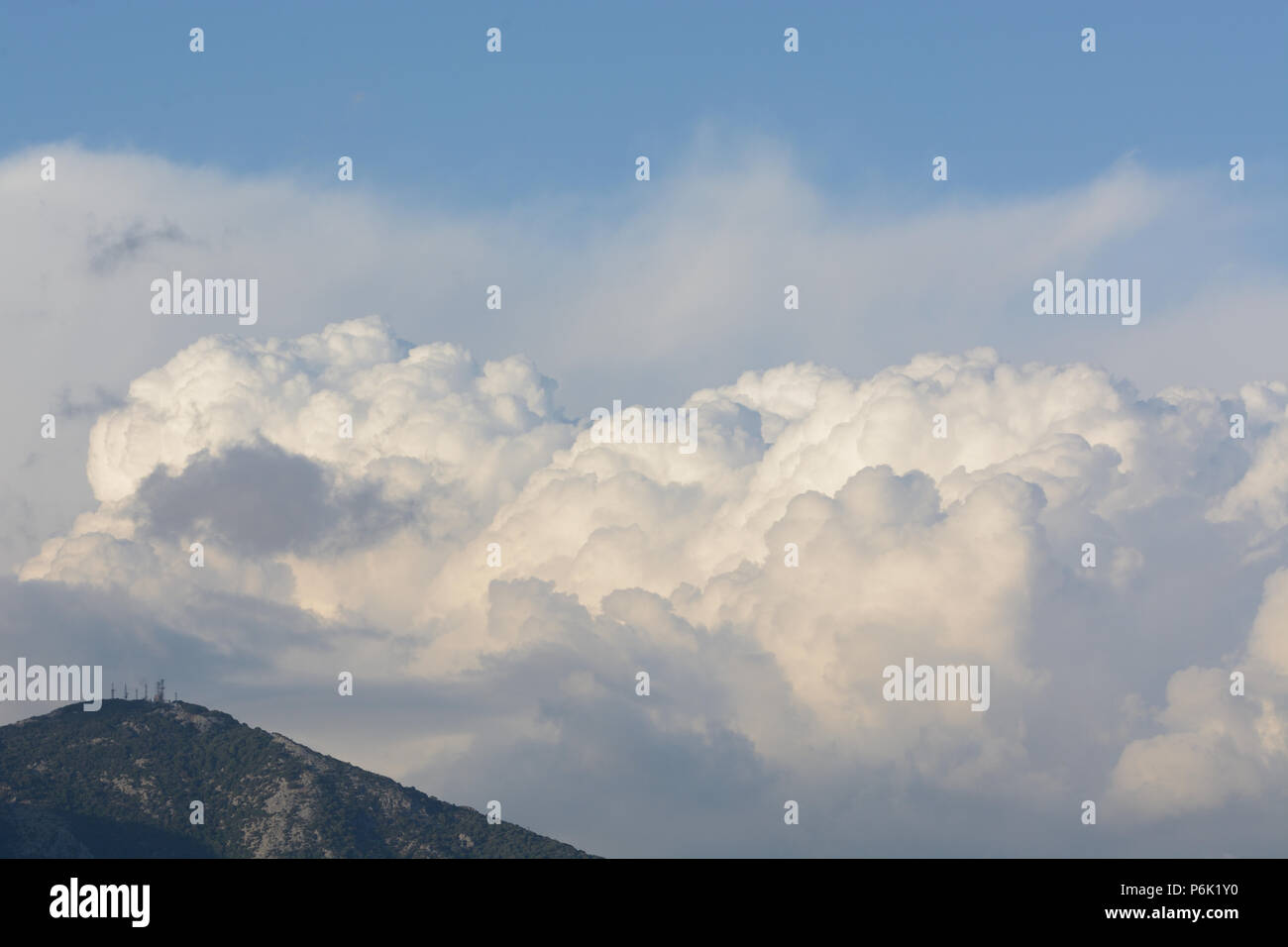 Majesty cumulonimbus indicating that in the distance a storm is ...