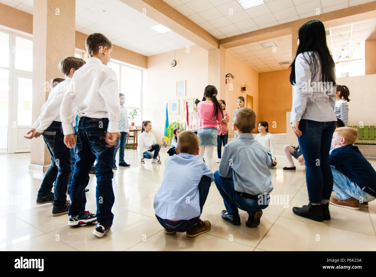 Children during break Stock Photo - Alamy