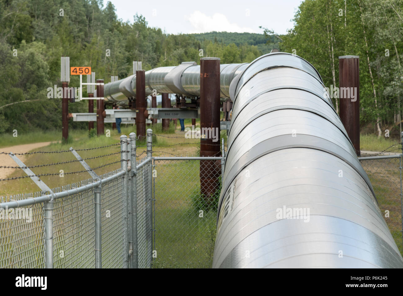 Alyeska elevated trans alaska oil hi-res stock photography and images ...