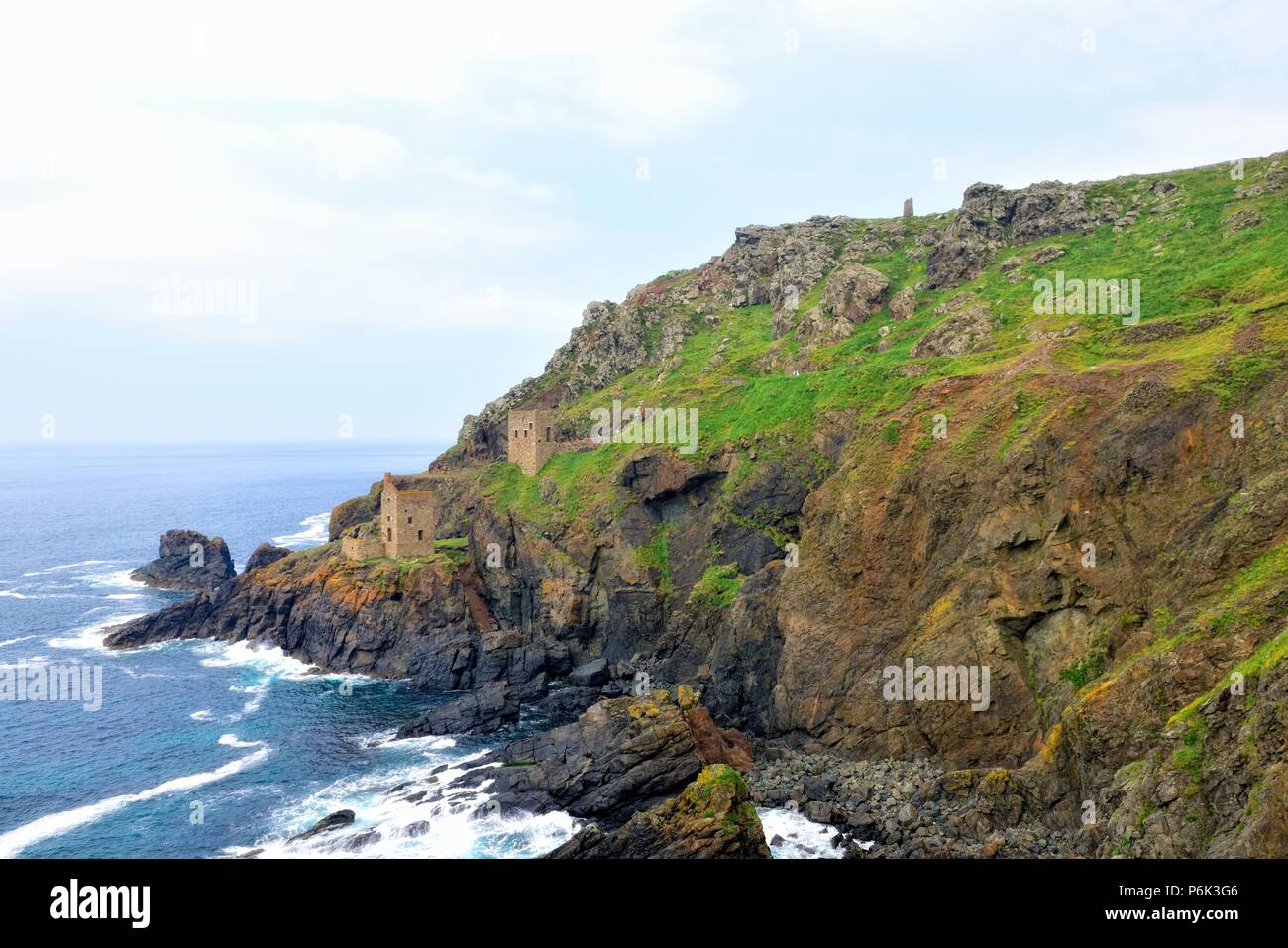 The Crowns engine houses, Botallack tin mines, Penwith, Cornwall ...
