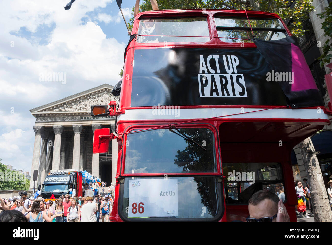 Paris, France, French AIDS Activists demonstrating, at Annual Gay Pride ...