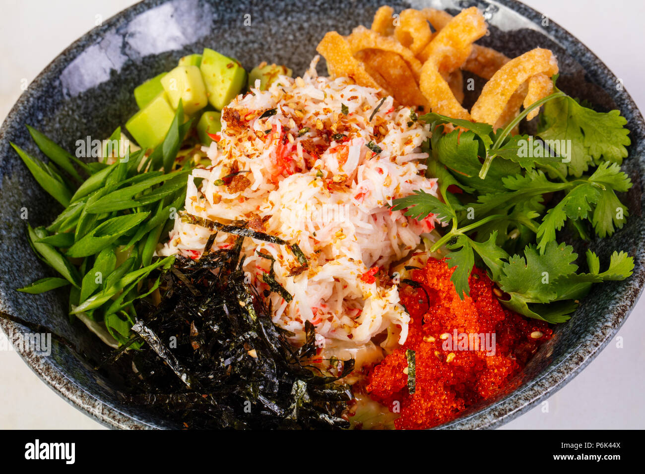 Poke with crab meat Stock Photo - Alamy