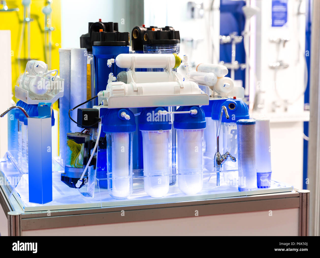 Reverse osmosis, water cleaning filter, exhibition stand. Filtration ...