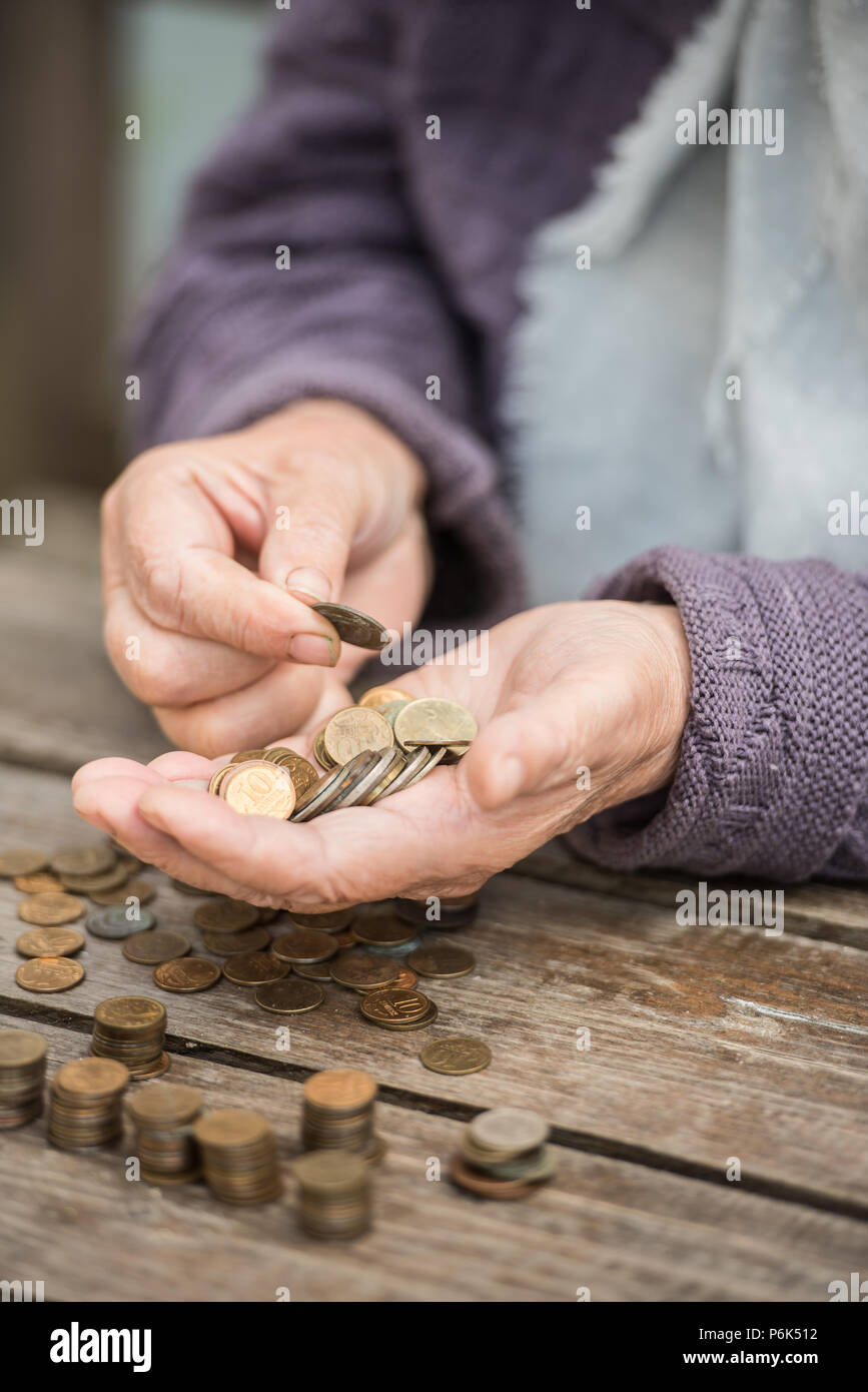 Money, coins, retired grandmother and the concept of a living wage ...