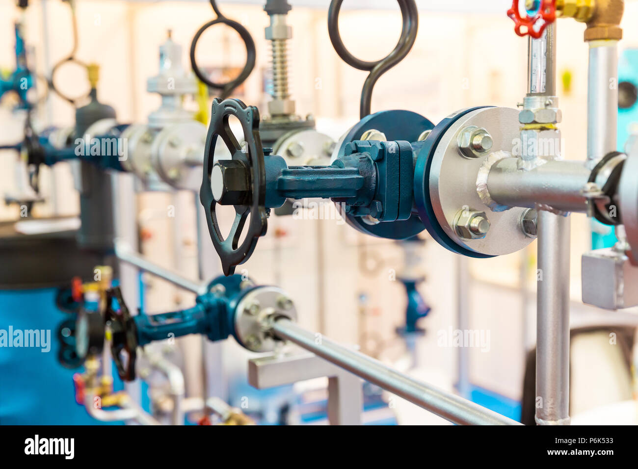 Gate valves, water pipeline, heat circuit. Thermal and pressure control ...