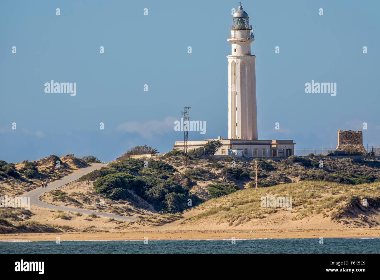 Cape Trafalgar Lighthouse,Los Canos de Meca, Cadiz Province, Spain ...