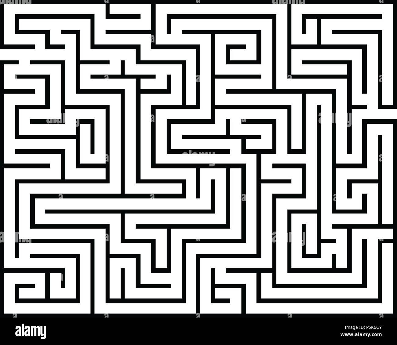 Rectangle maze isolated on white background Stock Photo - Alamy