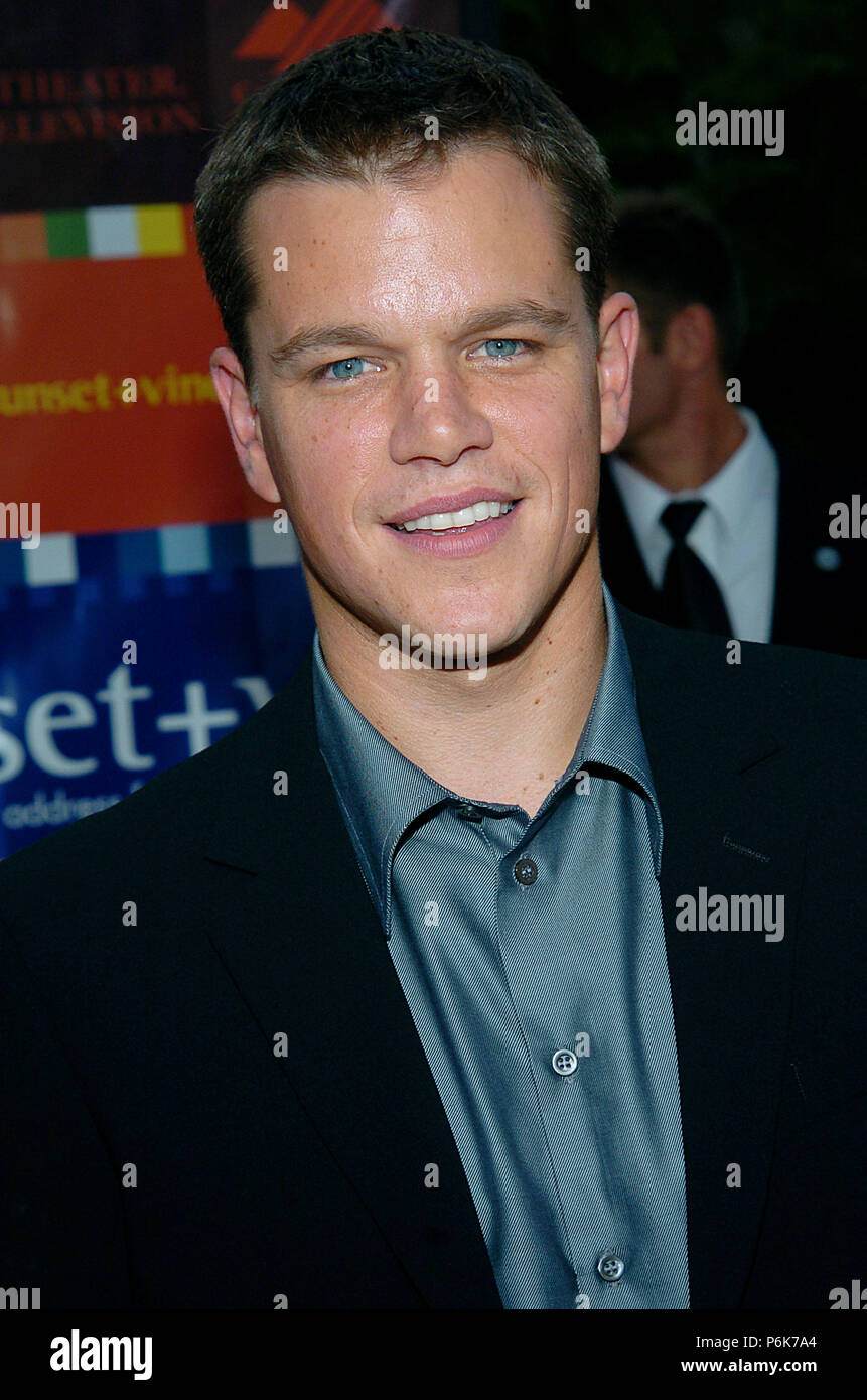 Matt Damon arriving at the Bourne Supremacy Premiere at the Cinerama ...