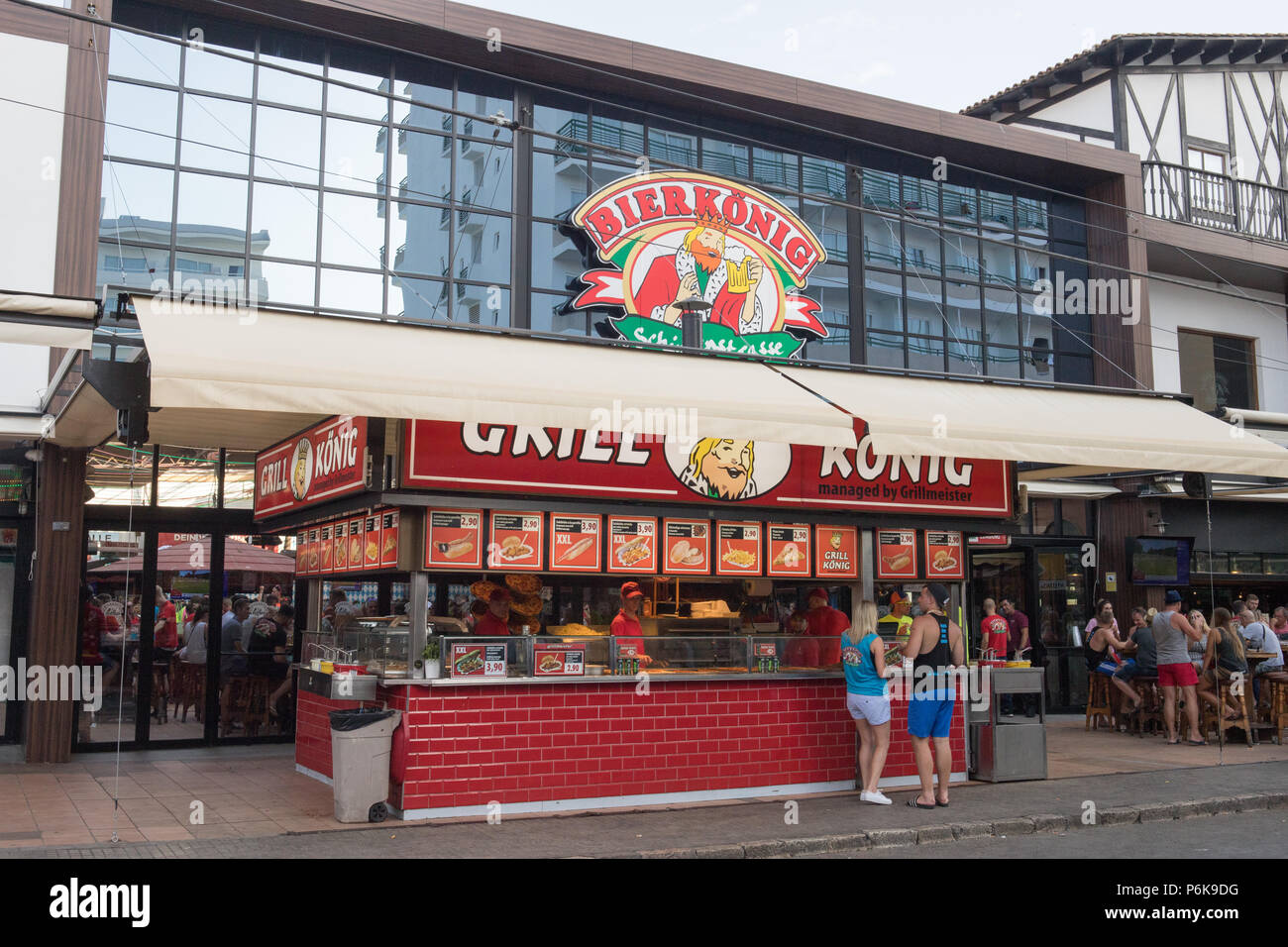 Mallorca tourism, El Arenal, famouse German touristic place, scene in ...