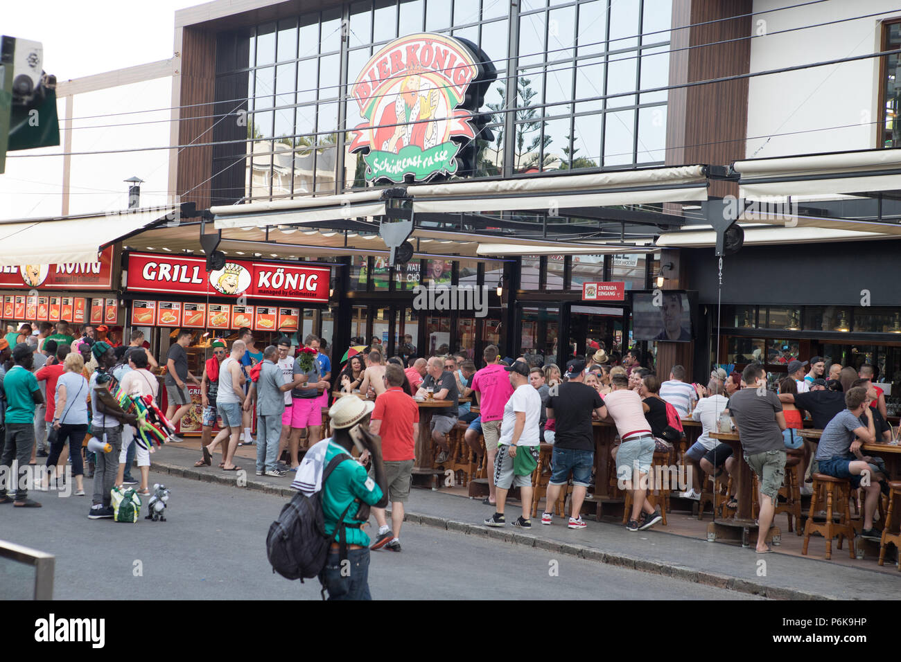 Mallorca tourism, El Arenal, famouse German touristic place, scene in ...