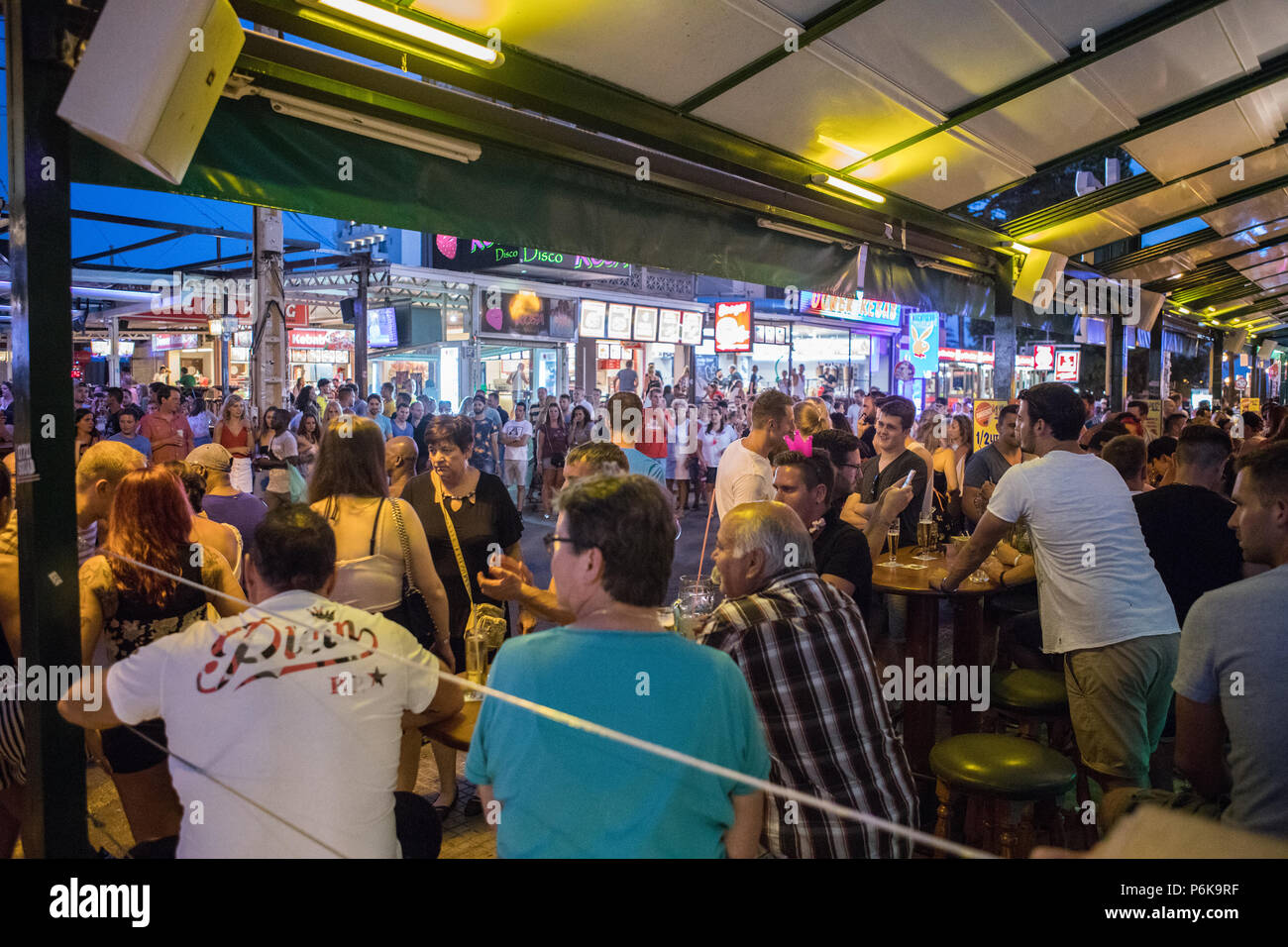 Mallorca tourism, El Arenal, famouse German touristic place, scene in ...