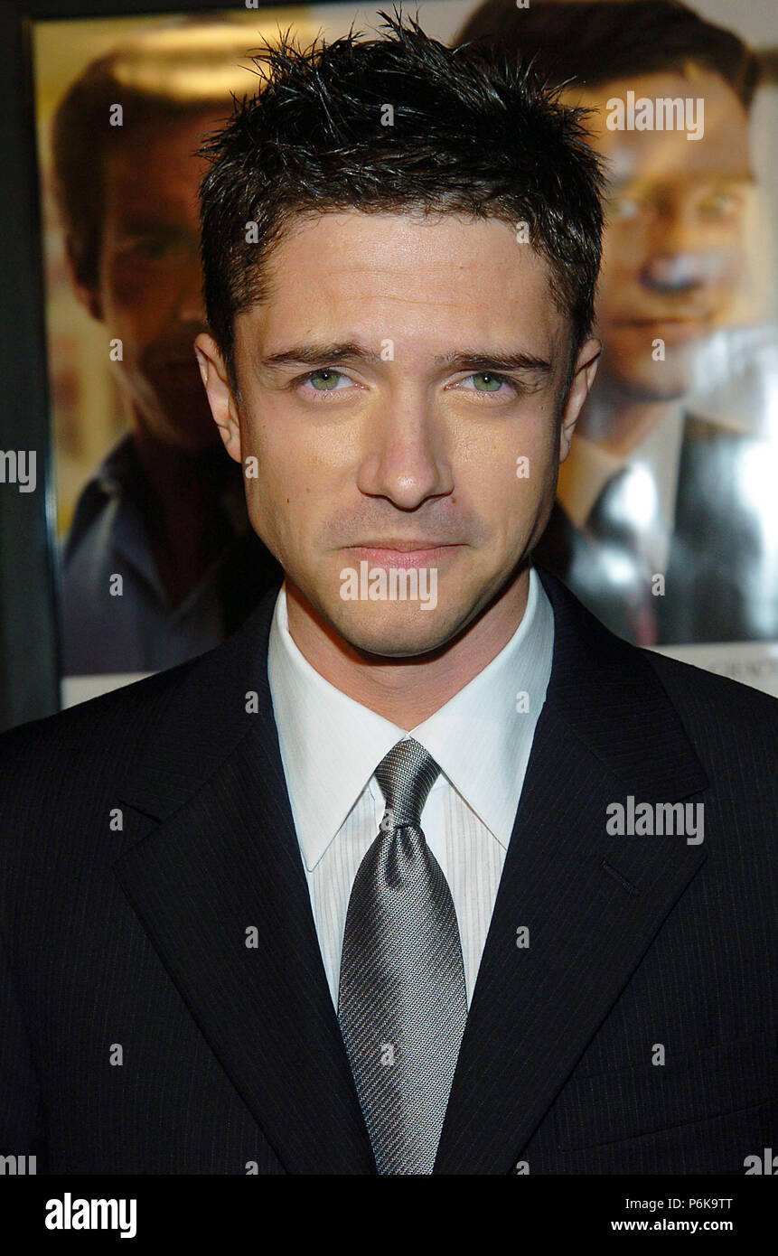 Topher Grace arriving at the Good Company Premiere at the Chinese ...