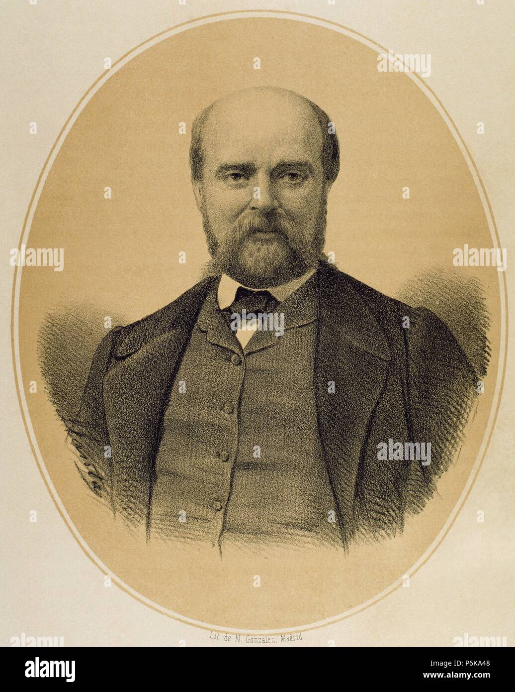 Paul Feval (1816-1887). French novelist and dramatist. Engraving by ...