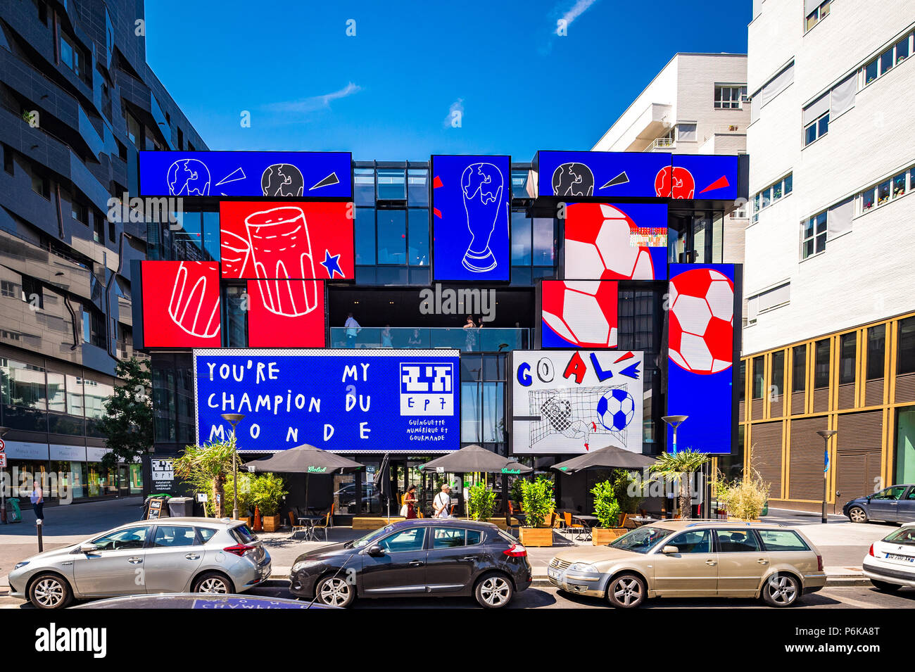 Unusual buildings using modern architecture in Paris, France Stock ...