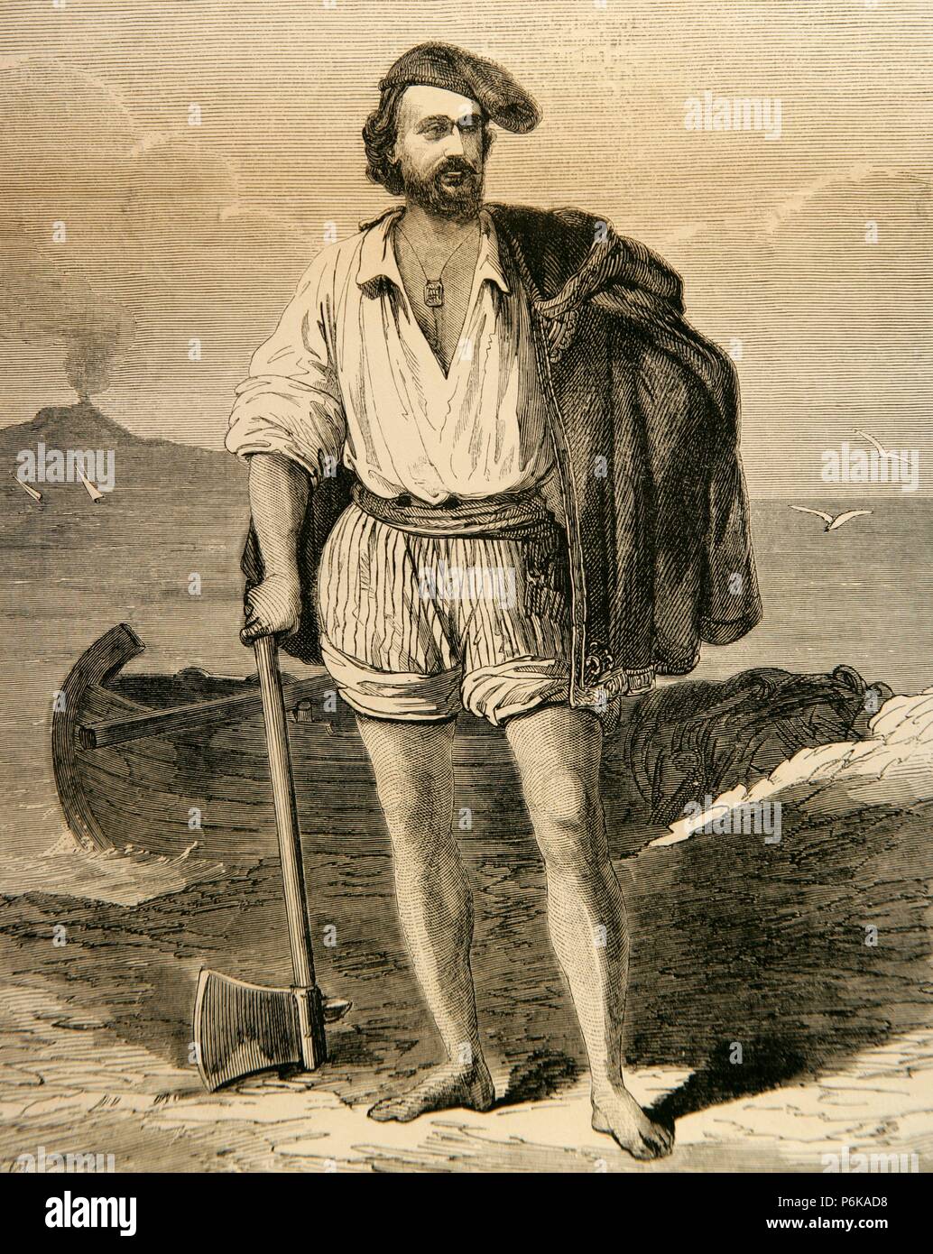 Masaniello (1622-1647). Italian revolutionary. Engraving by Polhey ...