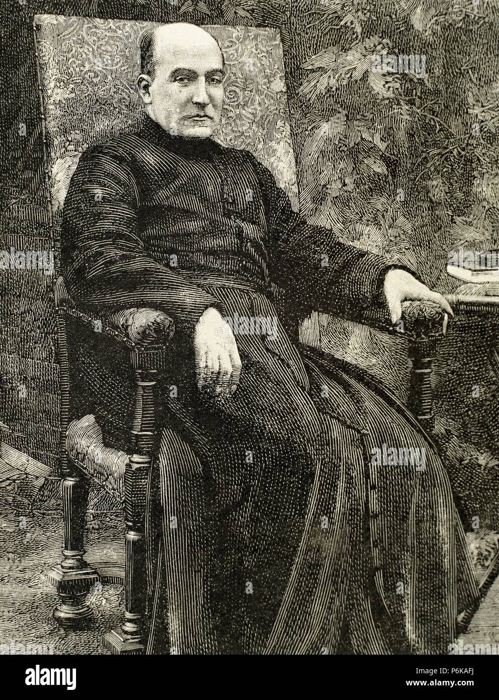 Luis Coloma (1851-1914). Spanish writer. Engraving, 19th century Stock ...