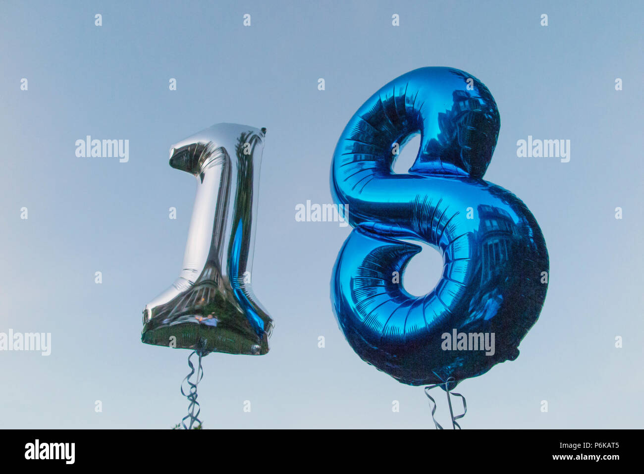 Number 18 Design Blue