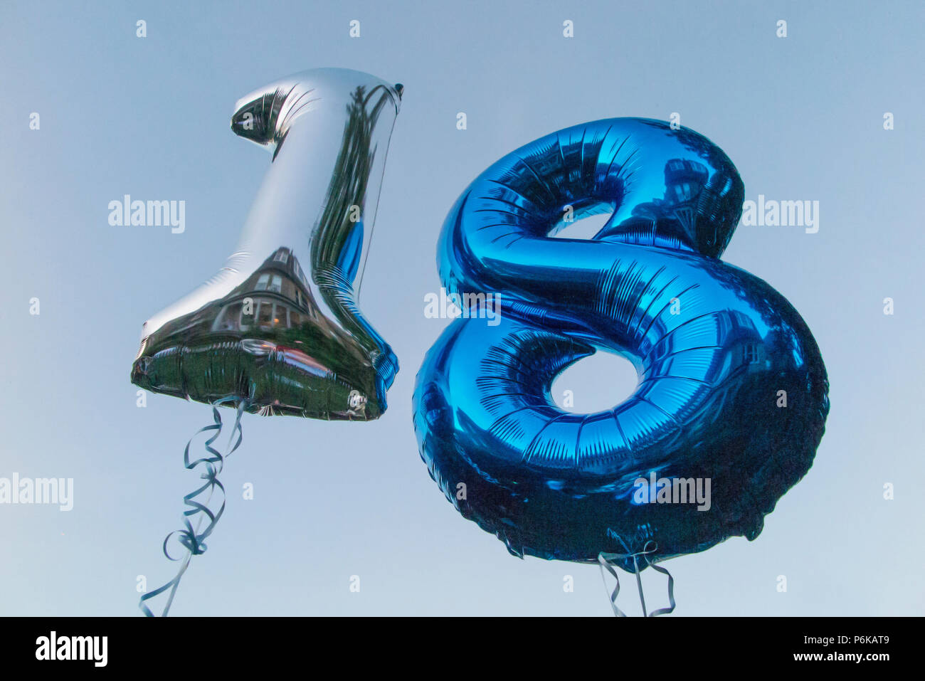 Number 18 Design Blue