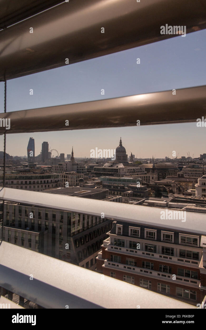 A view of the City of London and St Paul's Cathedral from an office ...