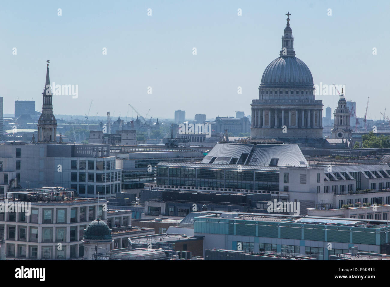 A view of the City of London and St Paul's Cathedral from an office ...